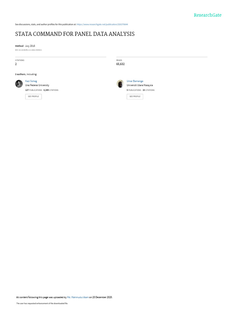 Panels Tata Command Pdf Ordinary Least Squares Regression Analysis