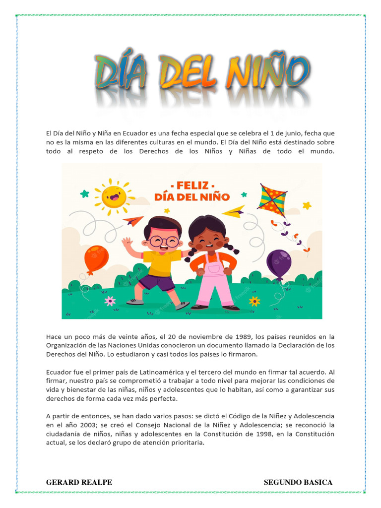 Día Del Niño | PDF