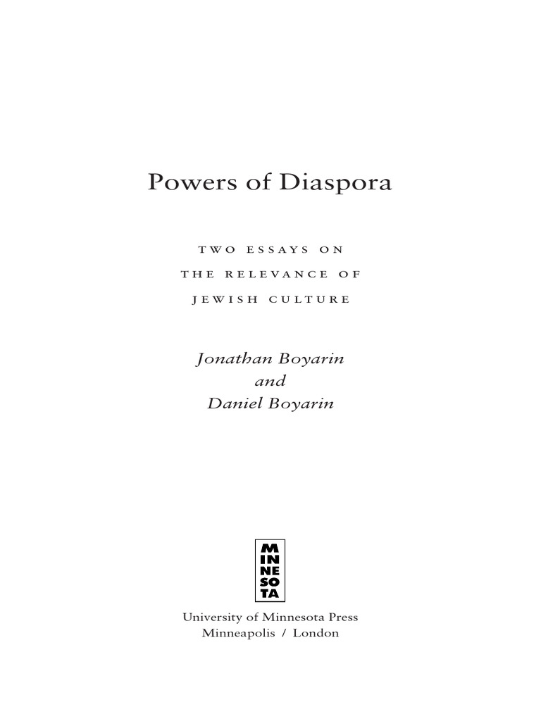 Daniel Boyarin and Jonathan Boyarin Powe | PDF | Religious Identity ...