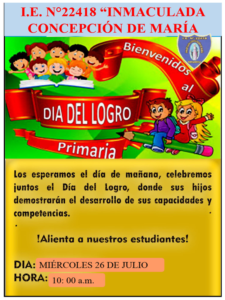 Invitacion Dia Del Logro | PDF