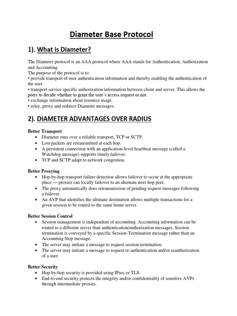 Diameter Base Protocol - New | PDF | Information And Communications ...