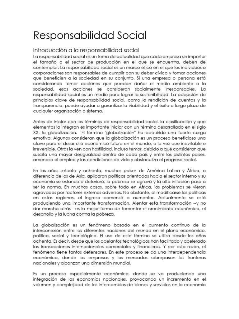 Material de Responsabilidad Social | PDF | Responsabilidad social corporativa | Business