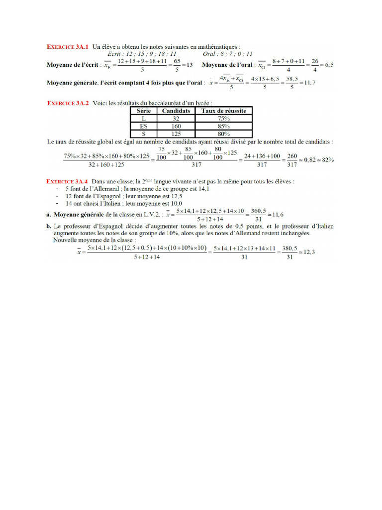 Correction 3A1-3A2-3A4 de 2n6 Ex3a | PDF
