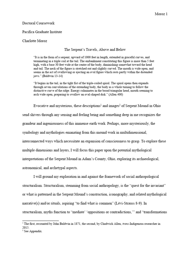 Mythology of Ohio's Serpent Mound | PDF | Mesoamerica | Snake