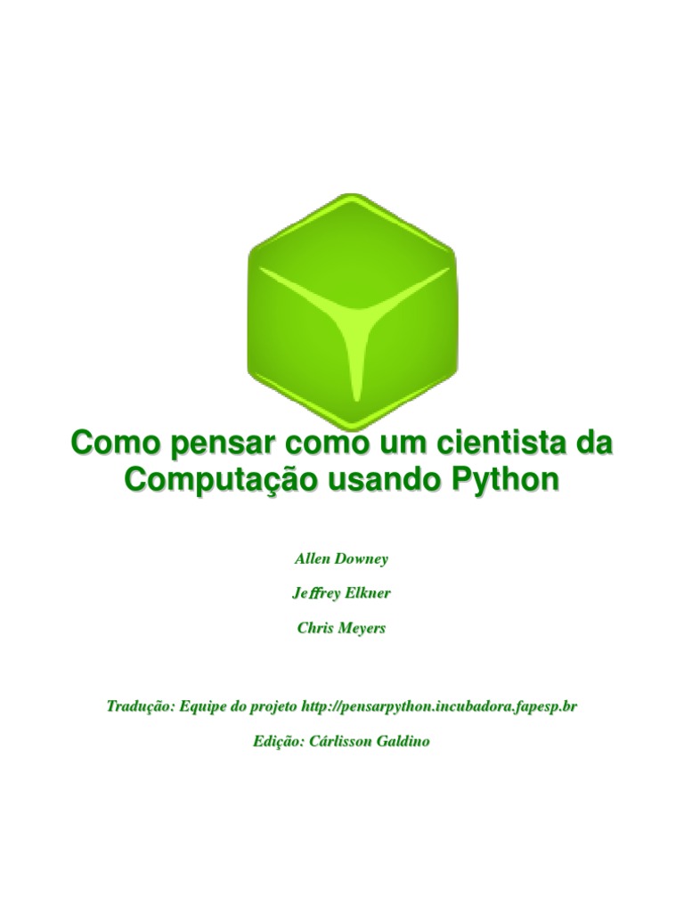 Como Pensar Como Um Cientista Da Computação Usando Python Pdf