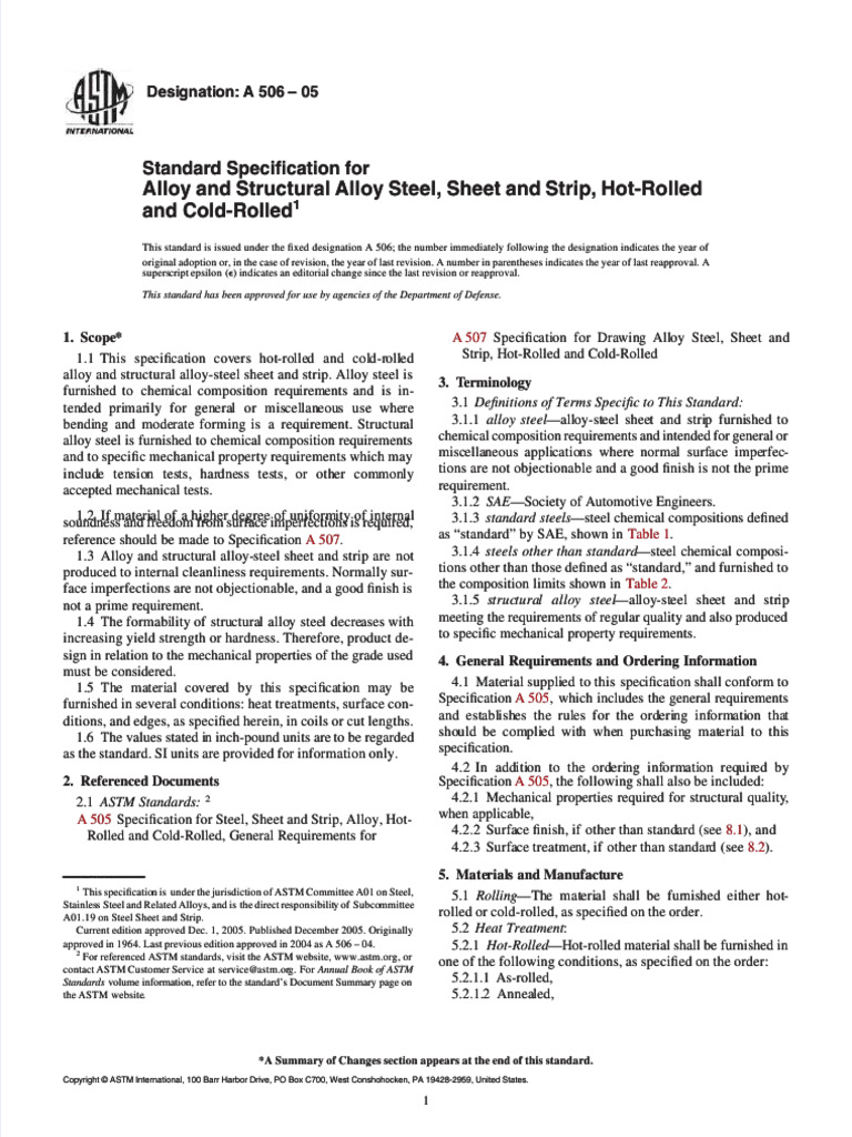 Astm-A 506 | PDF
