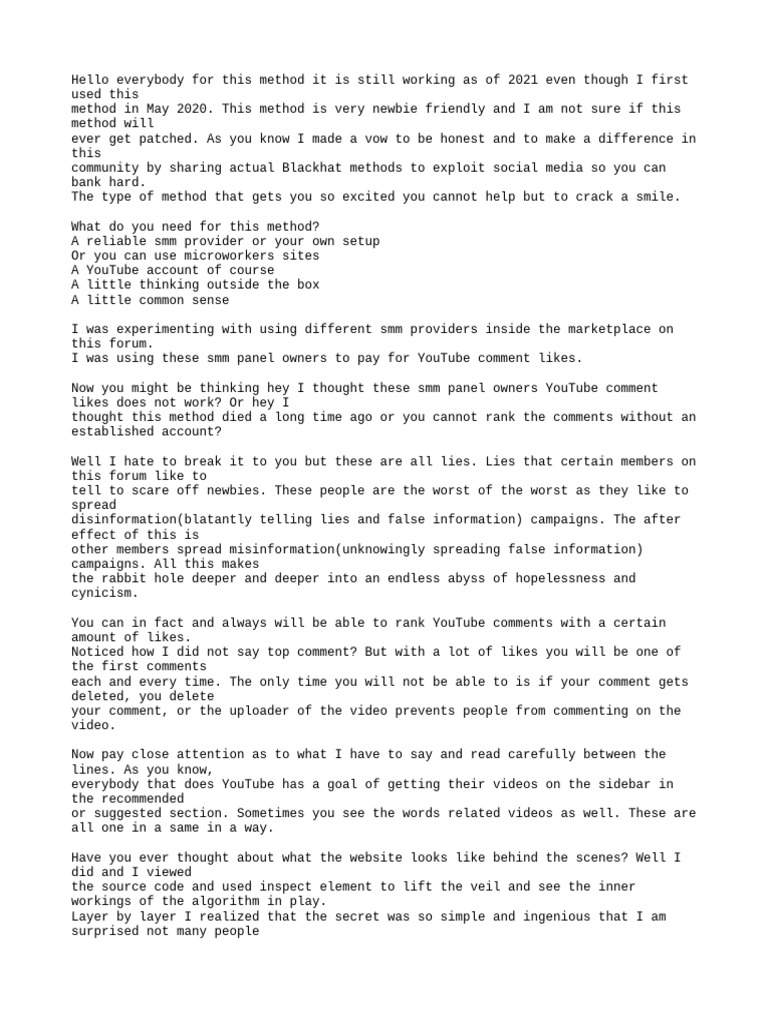 YouTube Exploit Method | PDF | You Tube