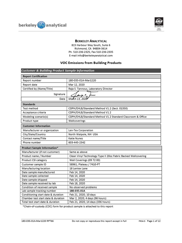Voc Test | PDF | Volatile Organic Compound | Chemistry