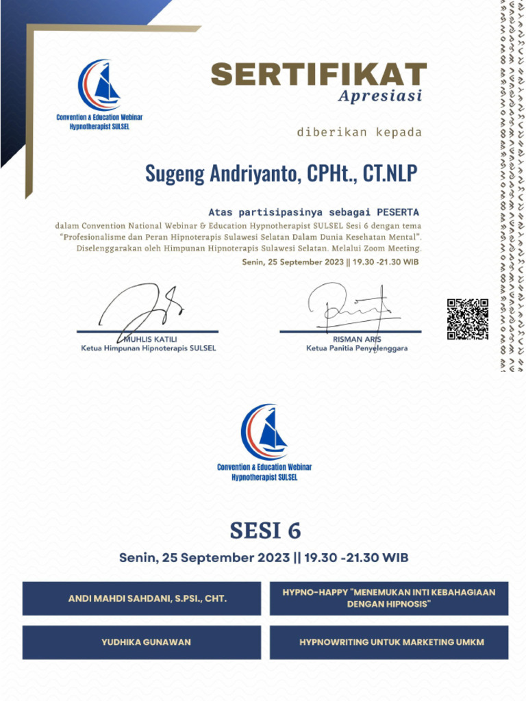 E-Sertifikat A.N Sugeng Andriyanto, CPHT., CT - nlp-4 | PDF