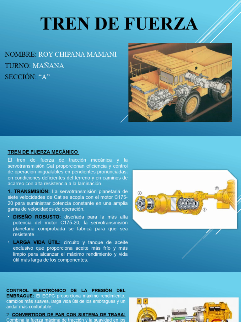 Tren de Fuerza Mecánico Caterpillar | PDF | Engranaje | Embrague