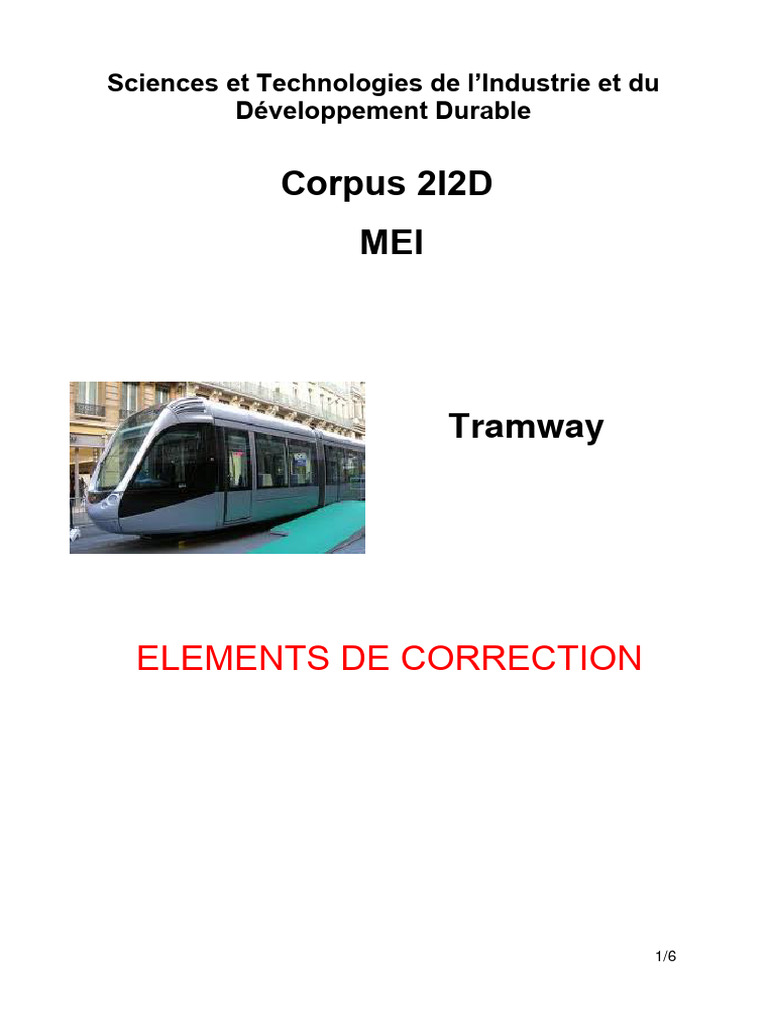 Td02 Tramway Correction | PDF | Technologie et ingénierie