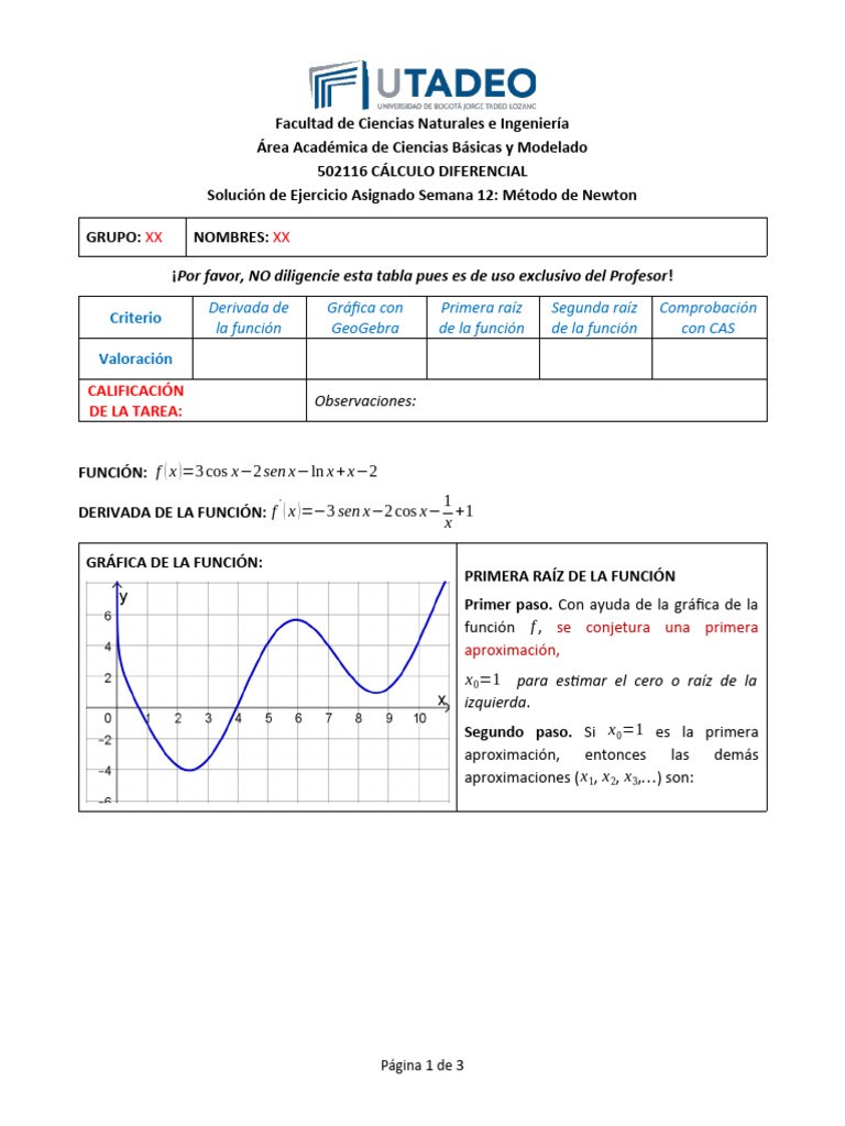 Sol Ejercicio Modelo S12 CD 2023-2S - Método de Newton | PDF | Derivado | Science