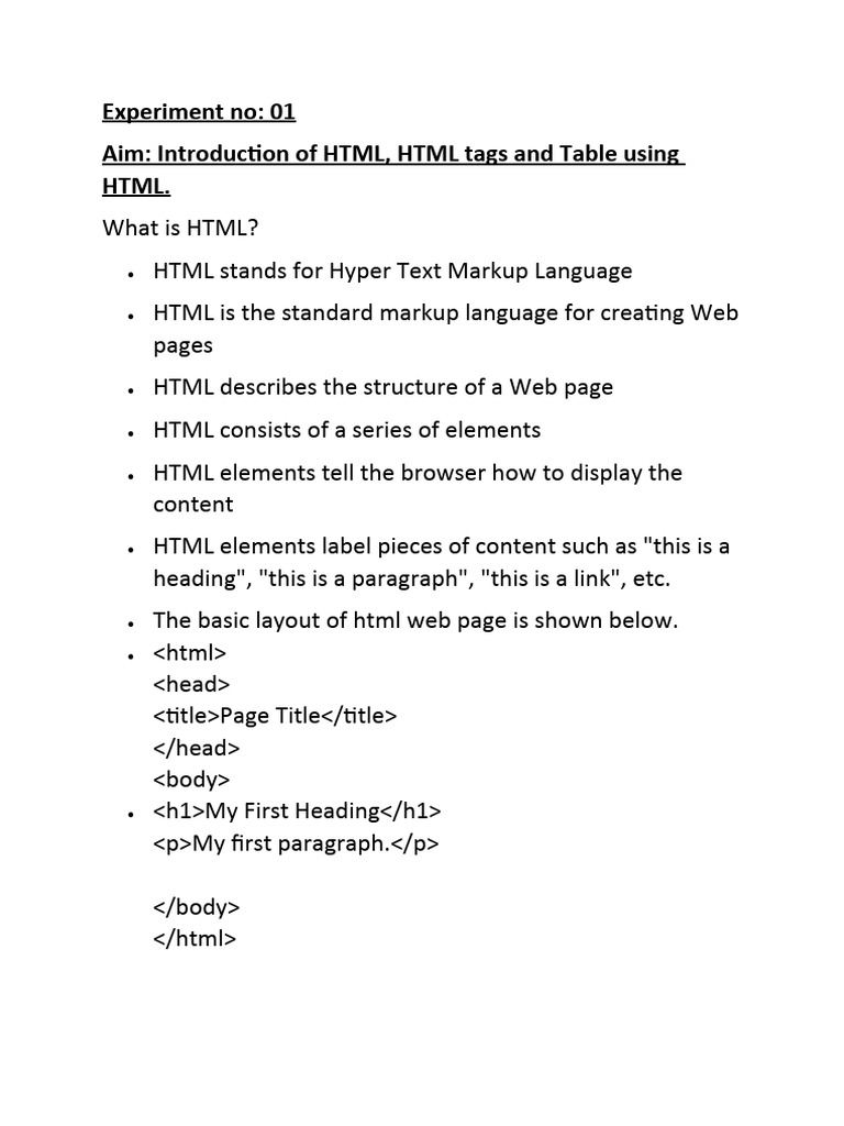 Web Tech Lab File | PDF