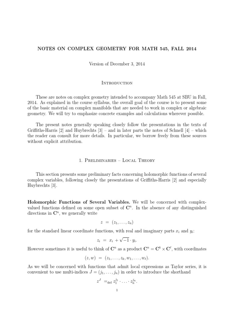 Class Notes | PDF | Manifold | Differentiable Manifold