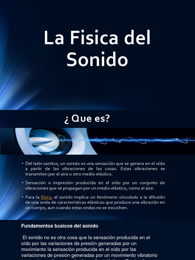 La Fisica Del Sonido... | PDF