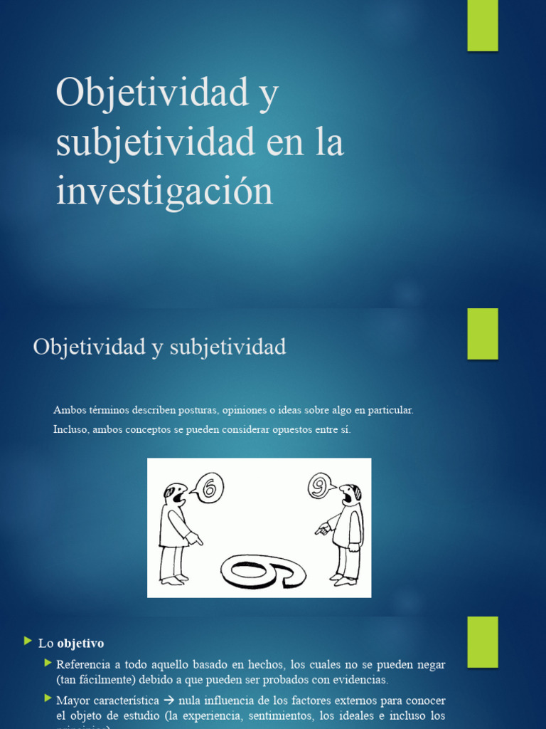 Objetividad vs. Subjetividad | PDF | Ciencia y matemáticas