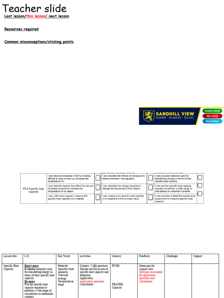 Specific Heat Capacity | PDF | Heat Capacity | Heat