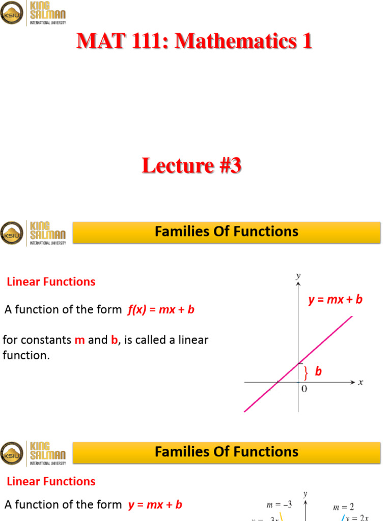 Lecture #3 Mathematics | PDF