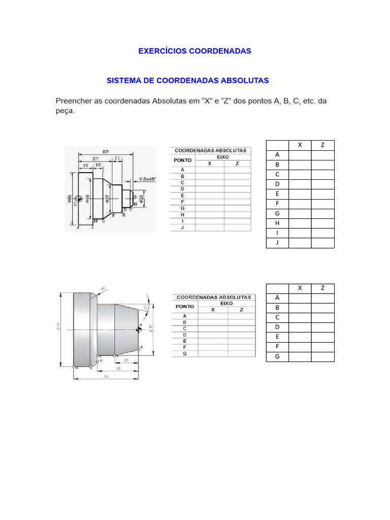 Exercícios Coordenadas 1 Pdf