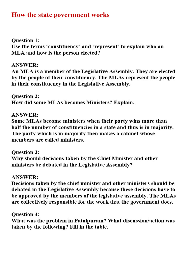 How The State Government Works | PDF | Sanitation | Drinking Water