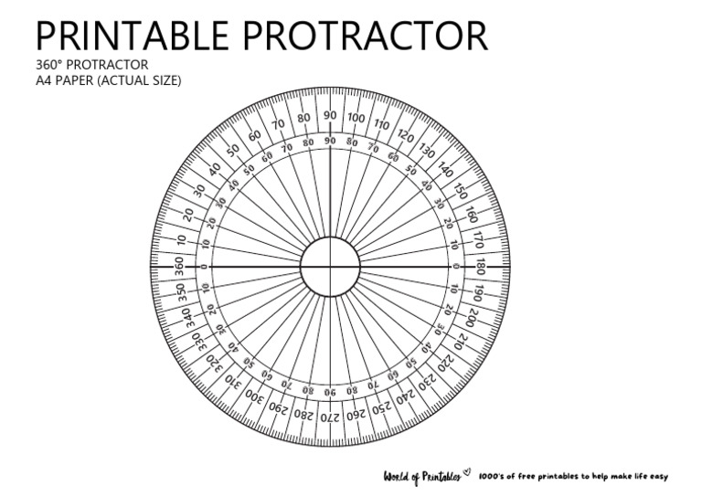 Protractor PDF 360 A4 | PDF