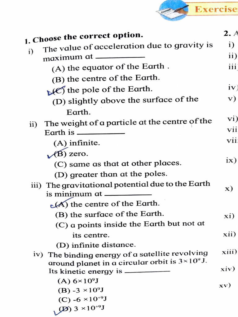 Mcqs | PDF | Gravity | Physics
