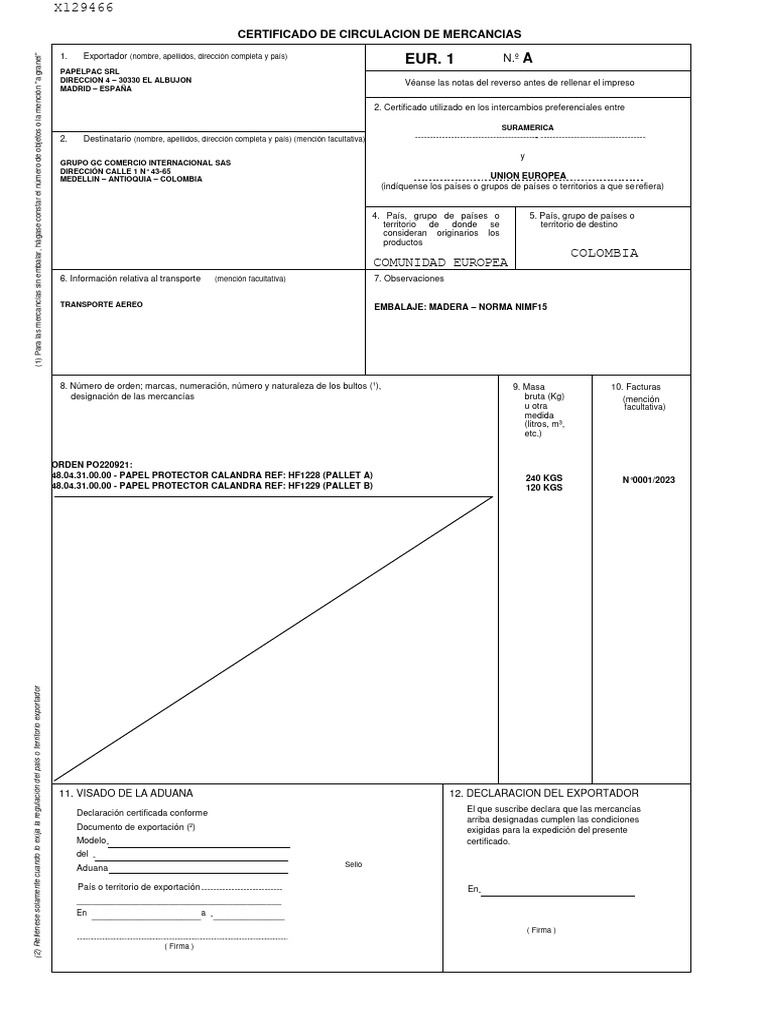 D. Formato Eur 1 | Descargar gratis PDF | Business | Economias