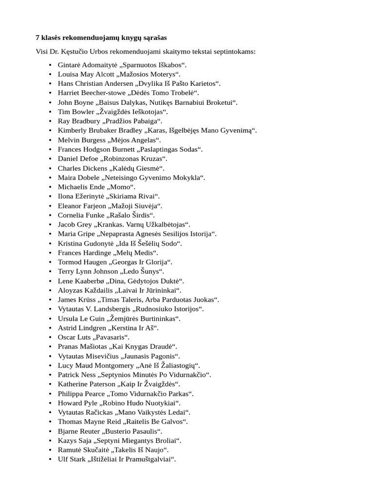 7 Kl. Knygos | PDF