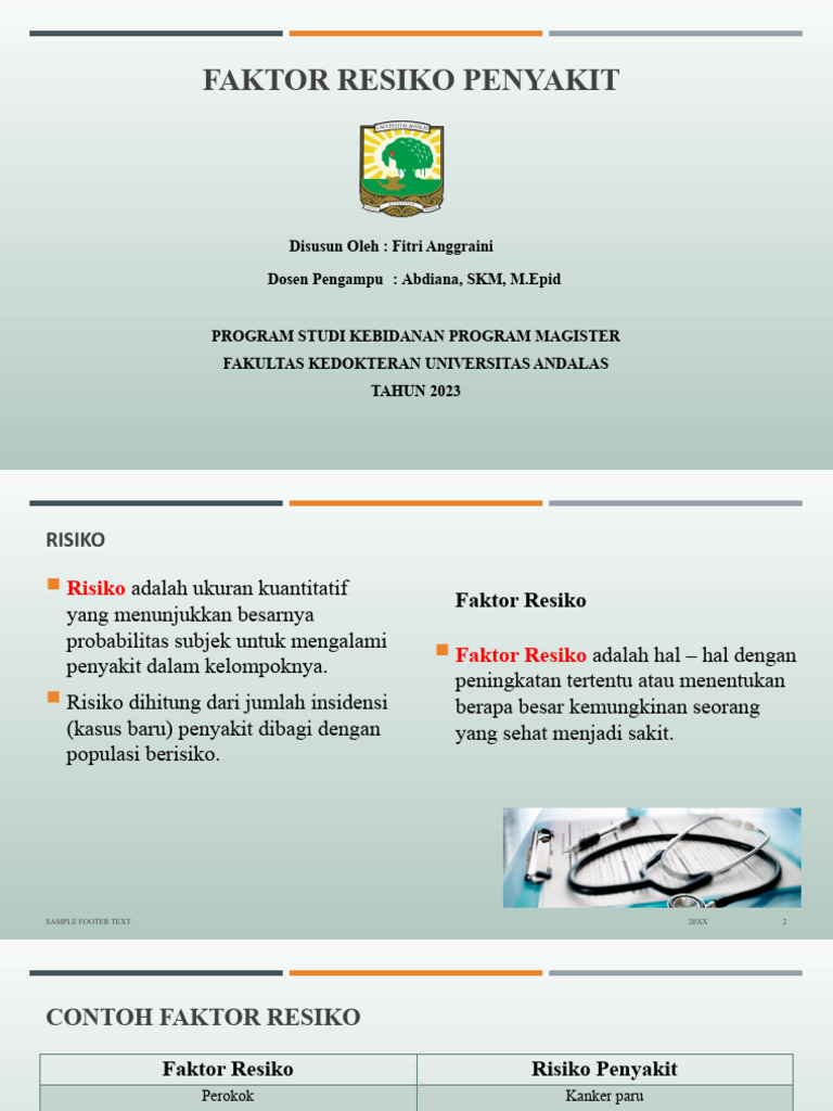 Fitri Anggraini - Faktor Resiko Penyakit | PDF