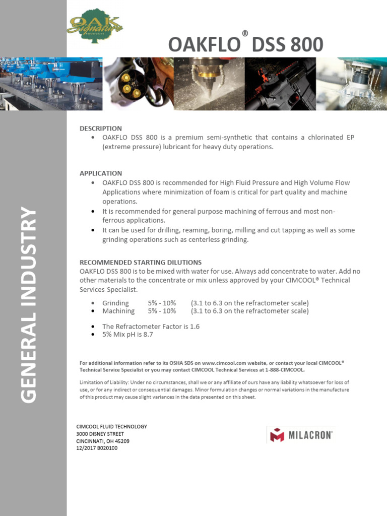Oakflo DSS 800 Soluble | PDF