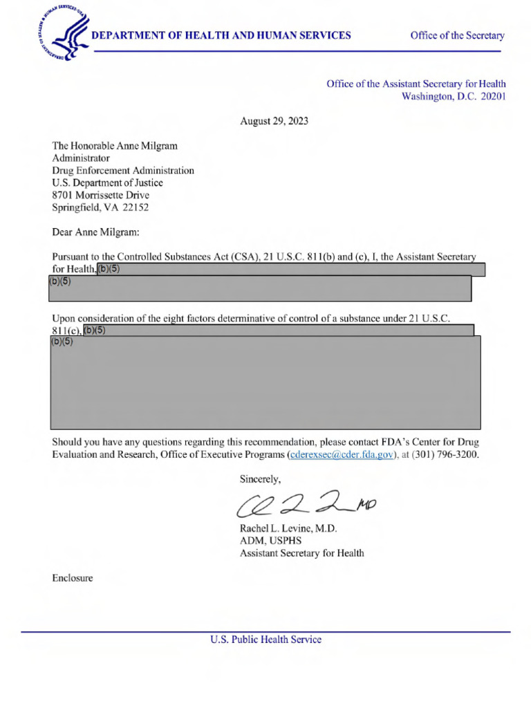SIGNED - ASH To DEA Letter Marijuana | PDF
