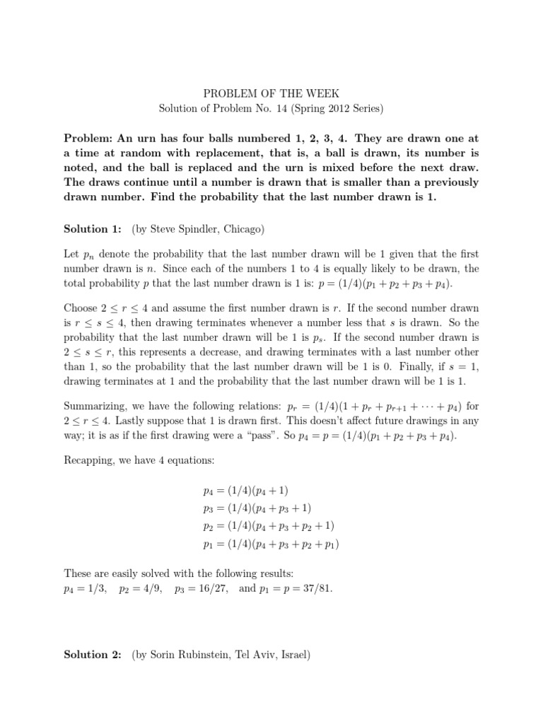 Solution 14 | PDF | Sequence | Mathematical Analysis