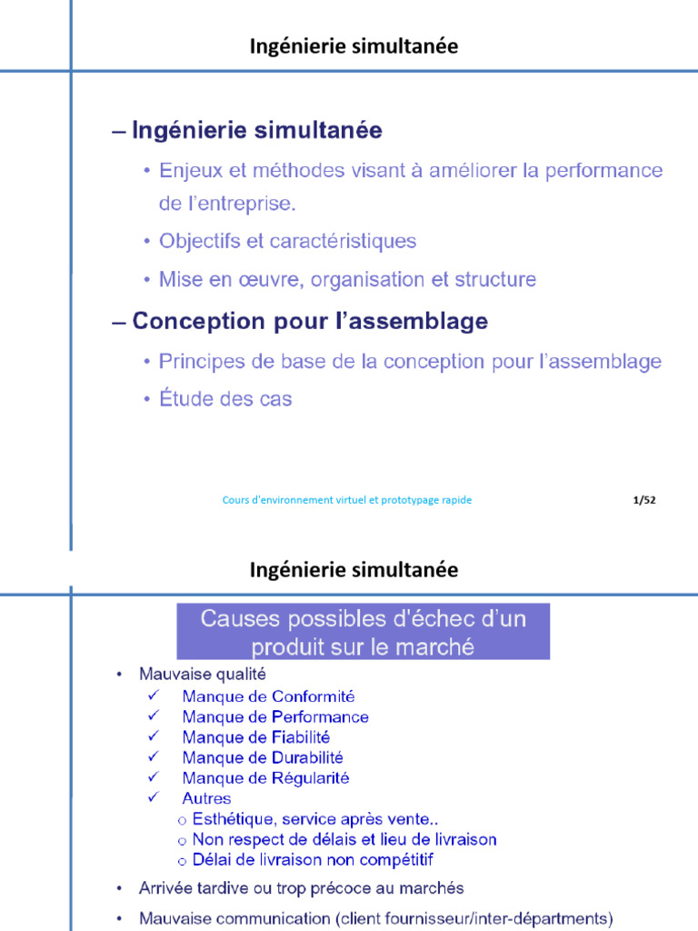 Ingénierie Simultanée et Prototypage | PDF