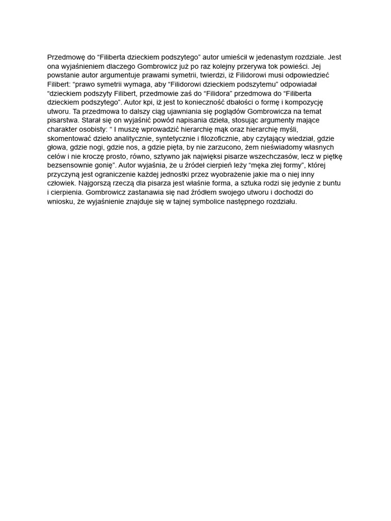 Przedmowa Do Filiberta | PDF