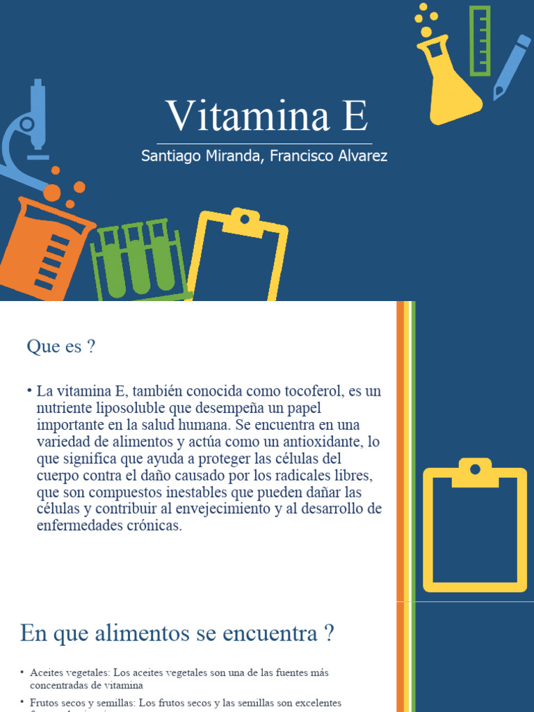 Vitamina E | PDF | Vitamina e | Vitamina