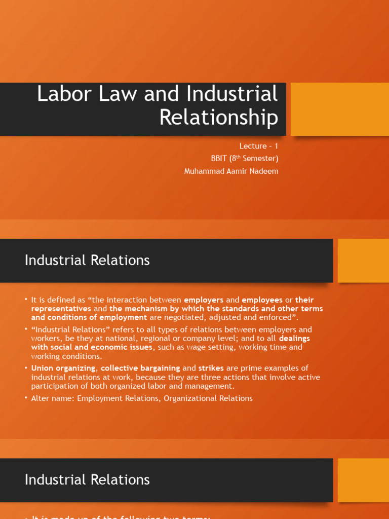 Lec-1 Ll&ir | PDF | Employment | Labour Law