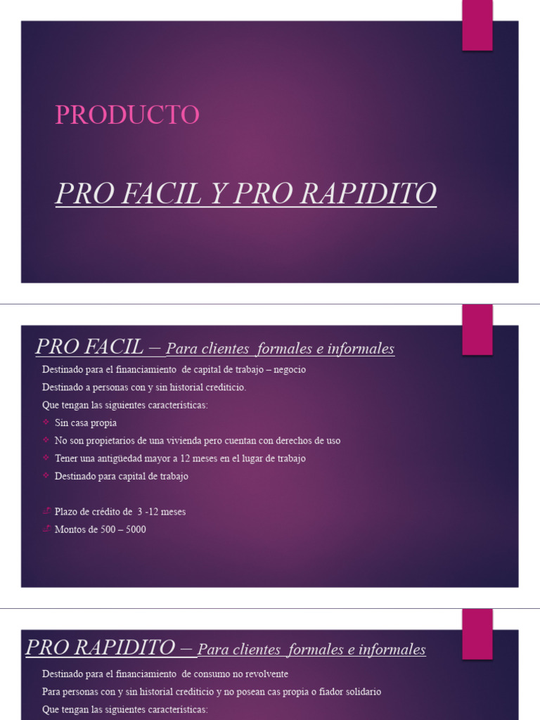 Pro Facil y Pro Rapidito | PDF | Negocios