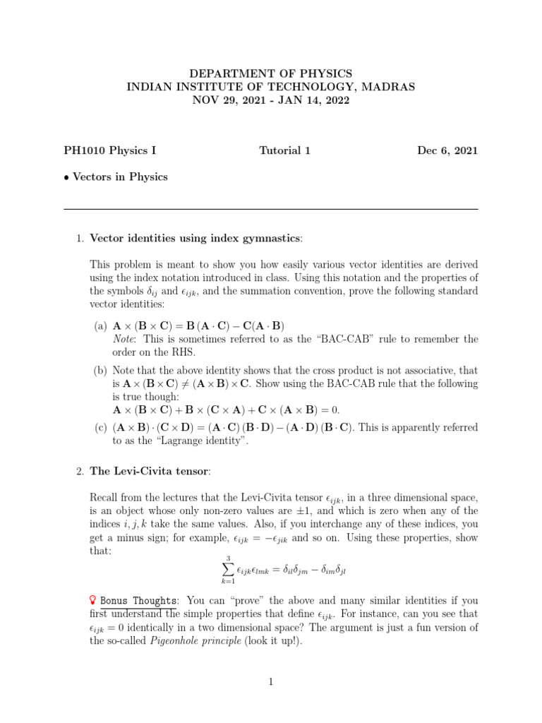 Question Paper 1 | PDF | Euclidean Vector | Refraction