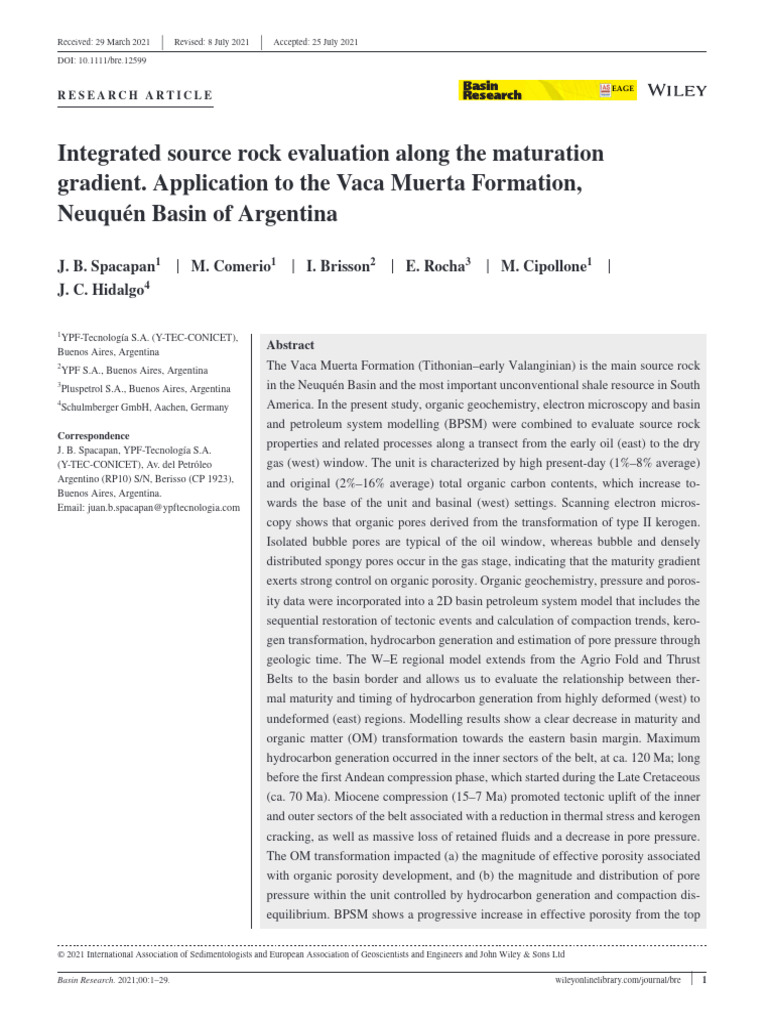 Integrated Source Rock Evaluation Along the Maturation Gradient ... Integrated Source Rock Evaluation Along the Maturation Gradient ...