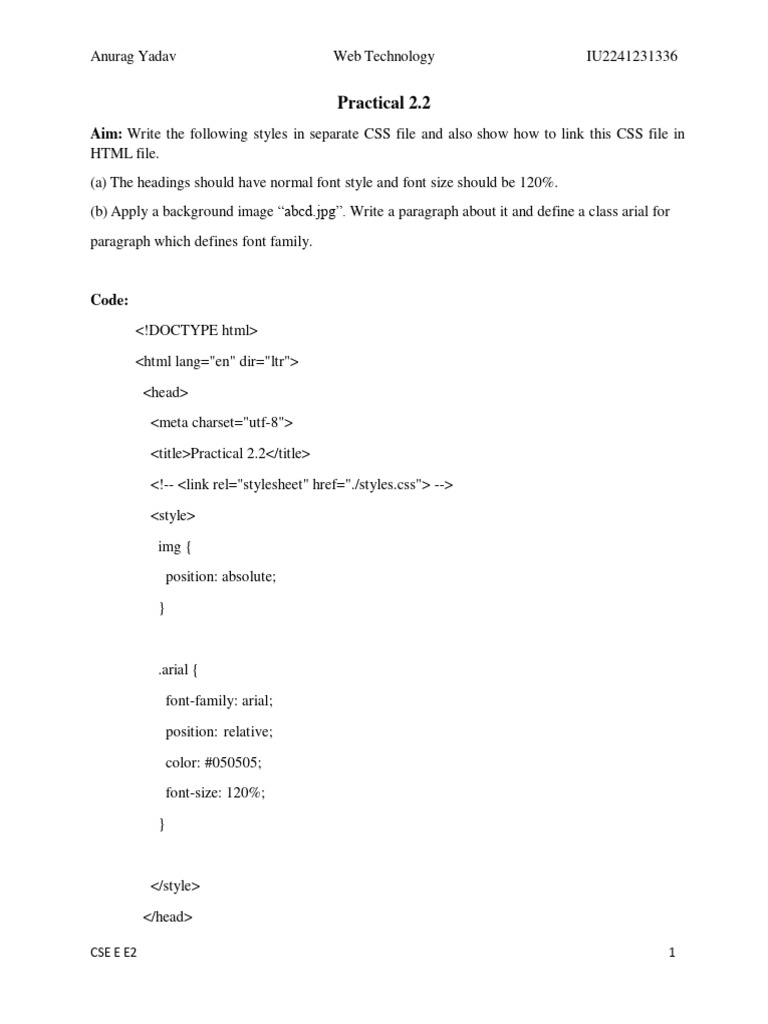 IU2241231336 WT Prac 2.2 TO 3 | PDF | World Wide Web | Internet & Web