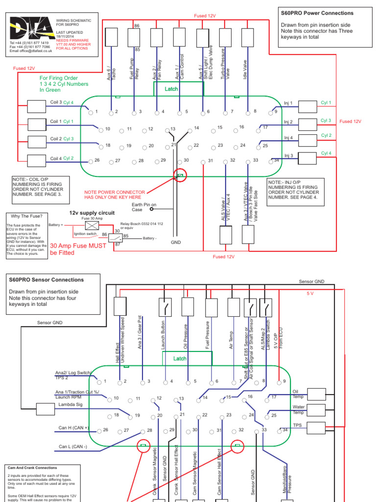 S60 Wiring Diagram | PDF | Amplifier | Relay
