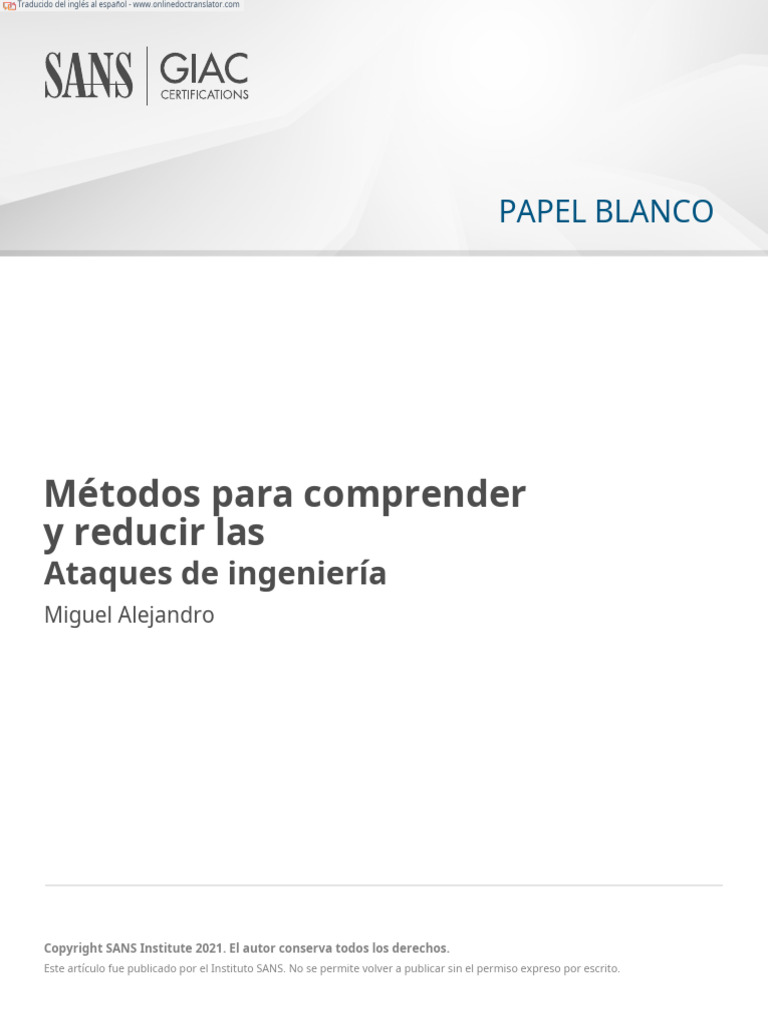 Methods For Understanding And Reducing Social Engineering Attacks