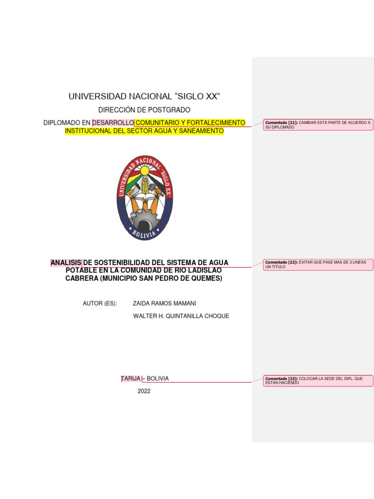 Ejplo Descom Final | PDF | Agua | Sustentabilidad