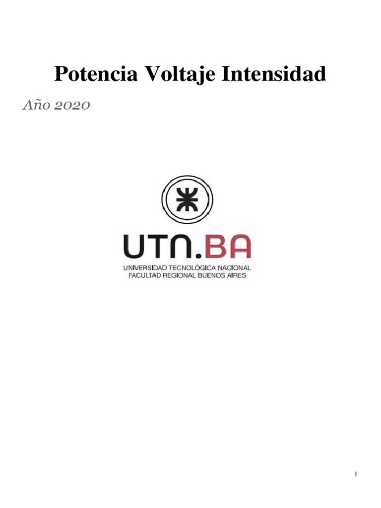 Ley de Watt: Potencia, Voltaje e Intensidad | PDF | Vatio | Energia ...