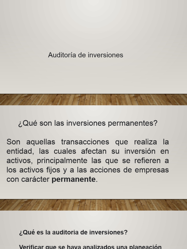 8 Auditoria A Las Inversiones en Valores y Planata Equipo | PDF | Auditoría | Inversiones