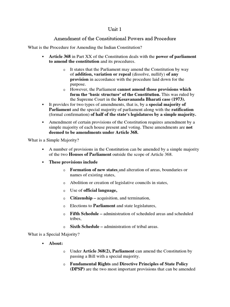 Unit 1 Amendment & Historical Perspectives | PDF