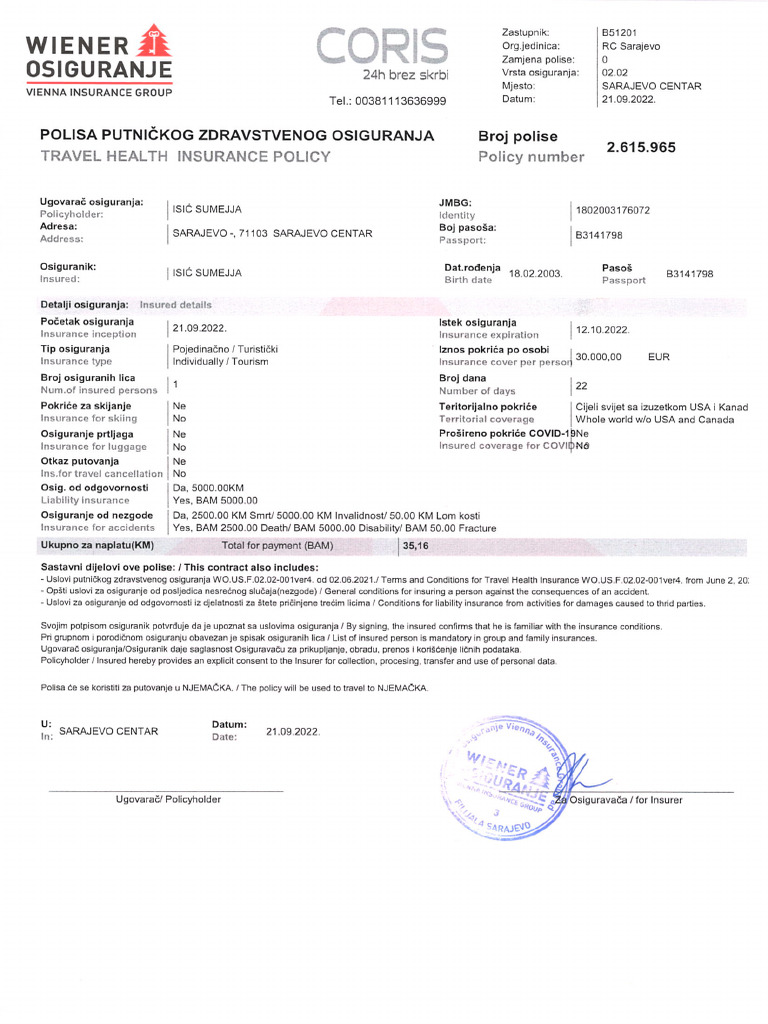 Polisa - Isić Sumejja | PDF