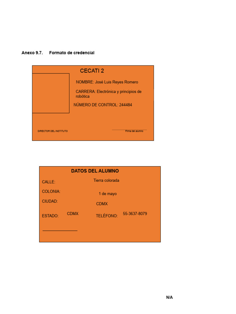 Formato de Credencial | PDF
