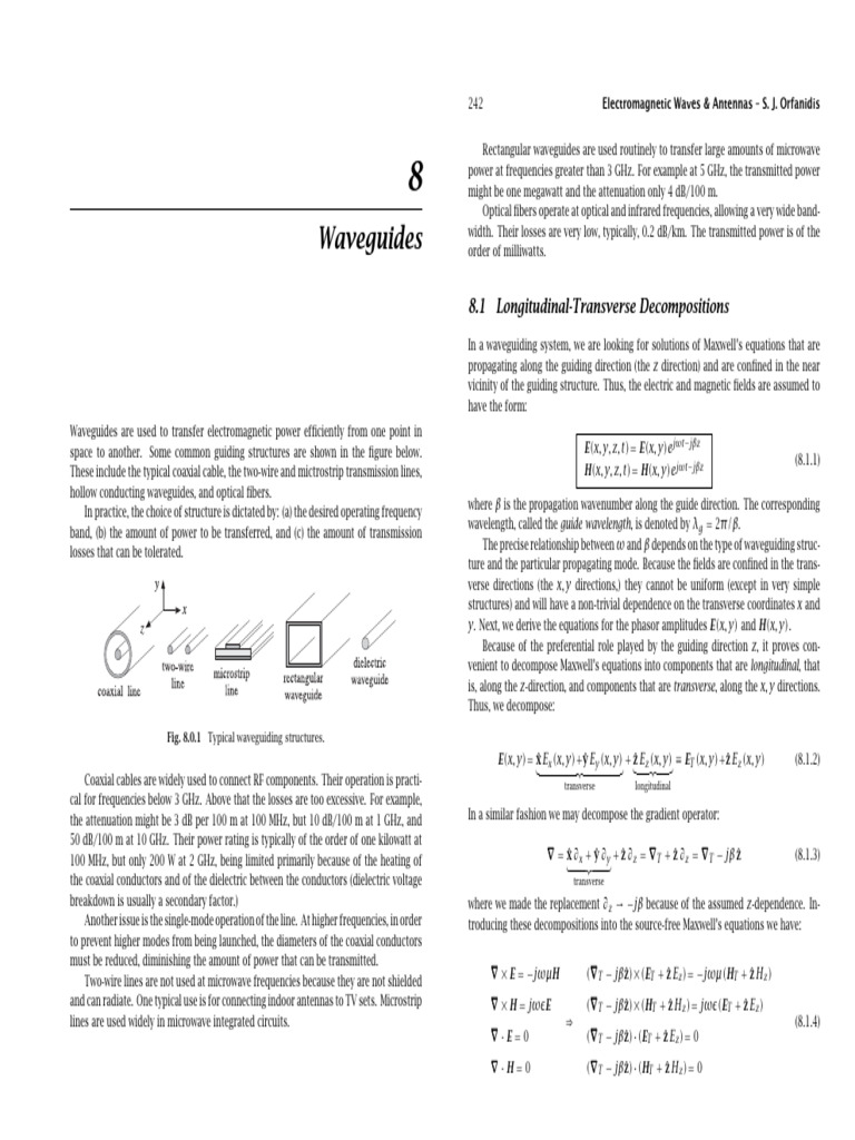 CH 08 | PDF | Waveguide | Transmission Medium