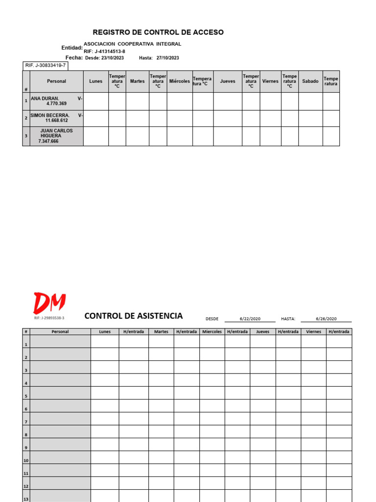 Control de Acceso Aci | PDF